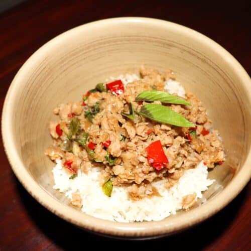 Pad Kra Pao {Authentic Pork Mince and Thai/Holy Basil} - The Art of Growing